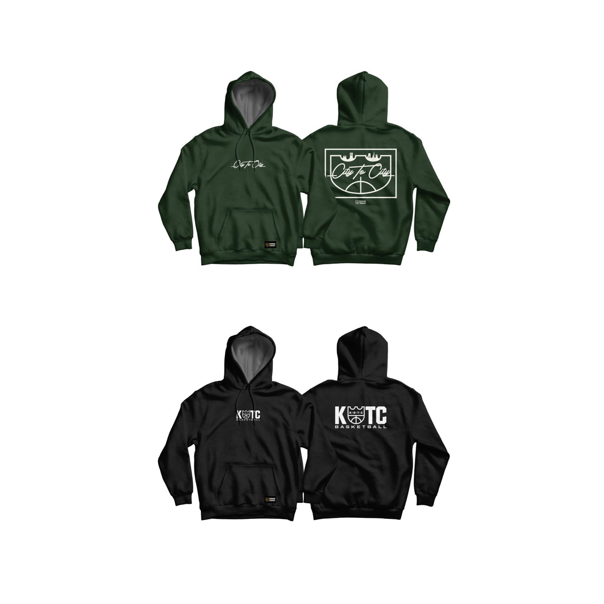KOTC Classic Hoodie - Army Green & Black – Kings of the Court PH
